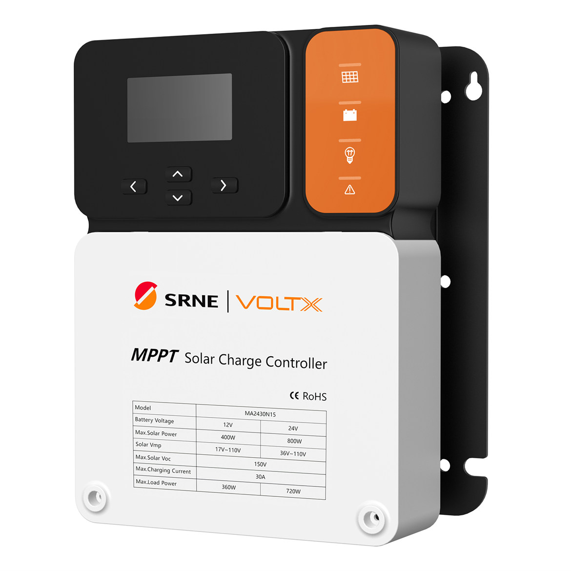 VoltX SRNE 12V/24V 30A MPPT Solar Charge Controller | Outbax